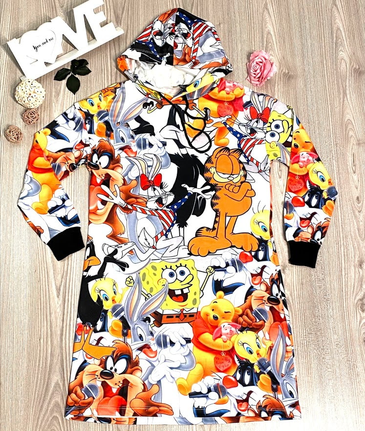 Rochie sport desene animate portocaliu | Intisimo