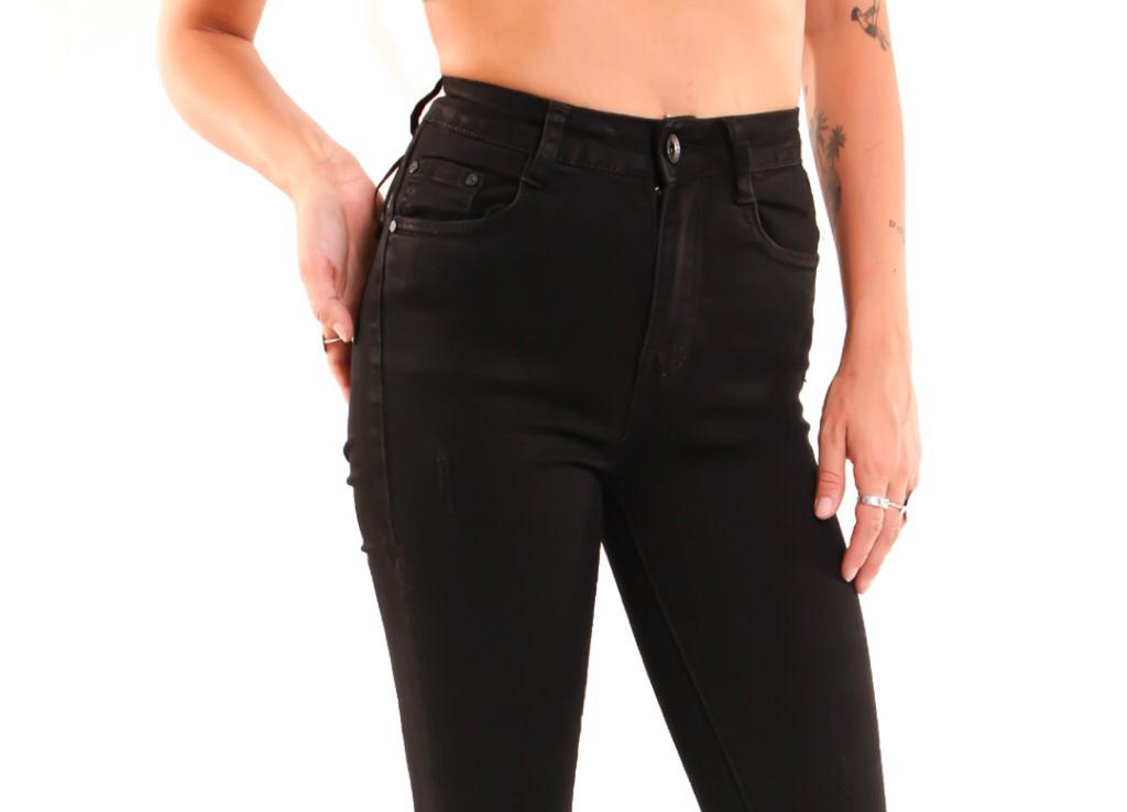 Blugi, Skinny Fit, Talie Inalta, Negru | Intisimo