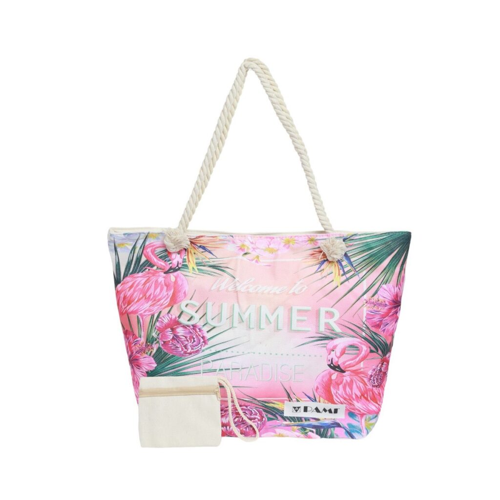 Geanta de plaja, Mare, Welcome to Summer, Ciclam | Intisimo